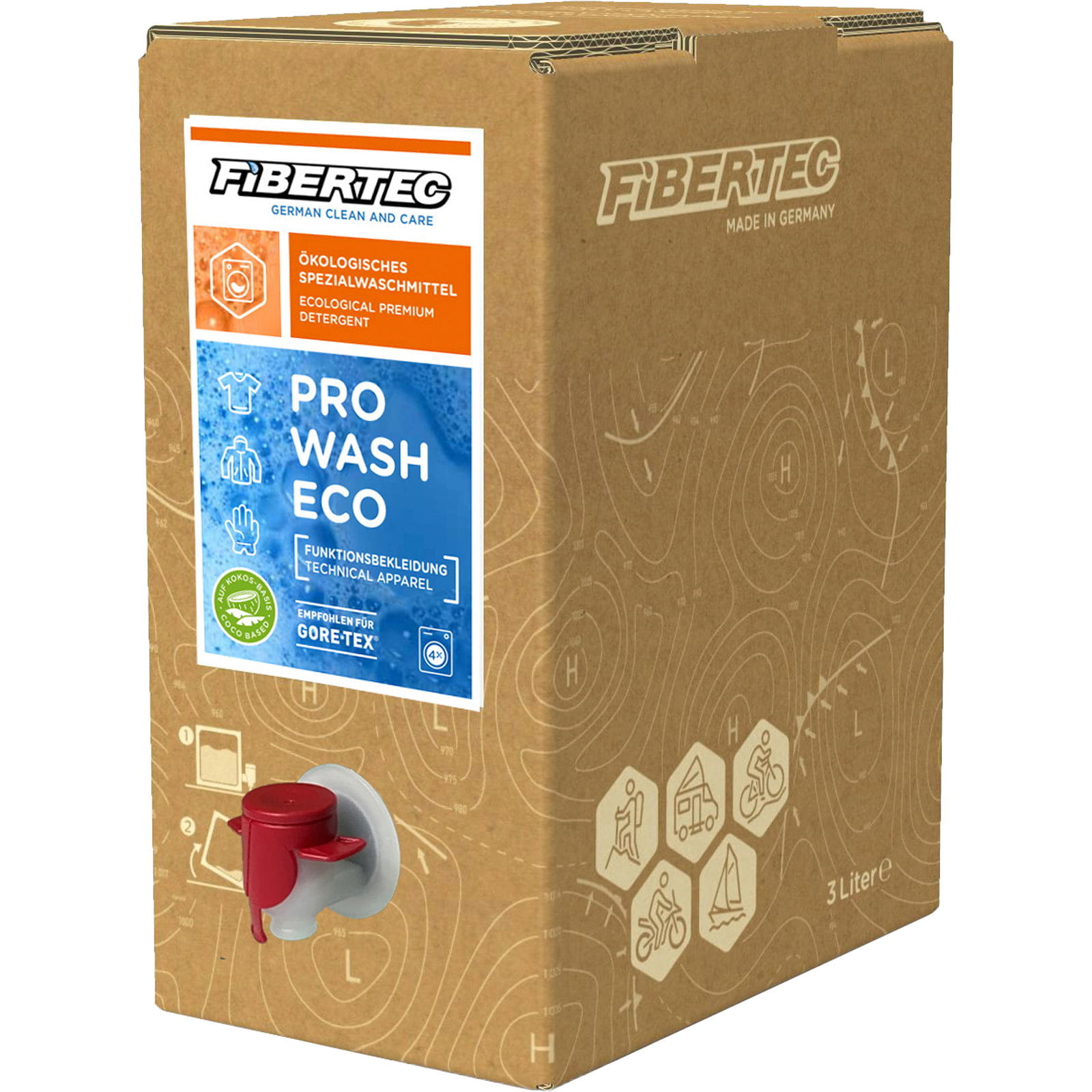 FIBERTEC Pro Wash Eco Bag in Box 3 Liter - Spezial-Waschmittel online ...